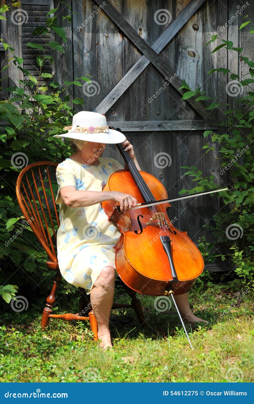Female cellist. stock image. Image of music, female, retired - 54612275