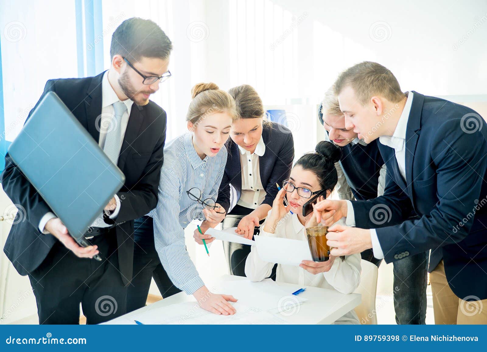 Female CEO under stress stock photo. Image of businesswoman - 89759398