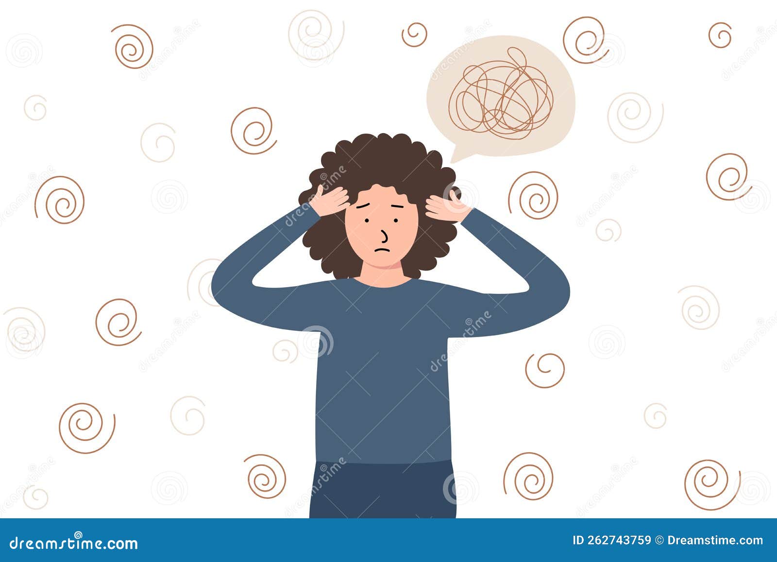 Female Character Depression, Stress. There is Complete Confusion in the ...