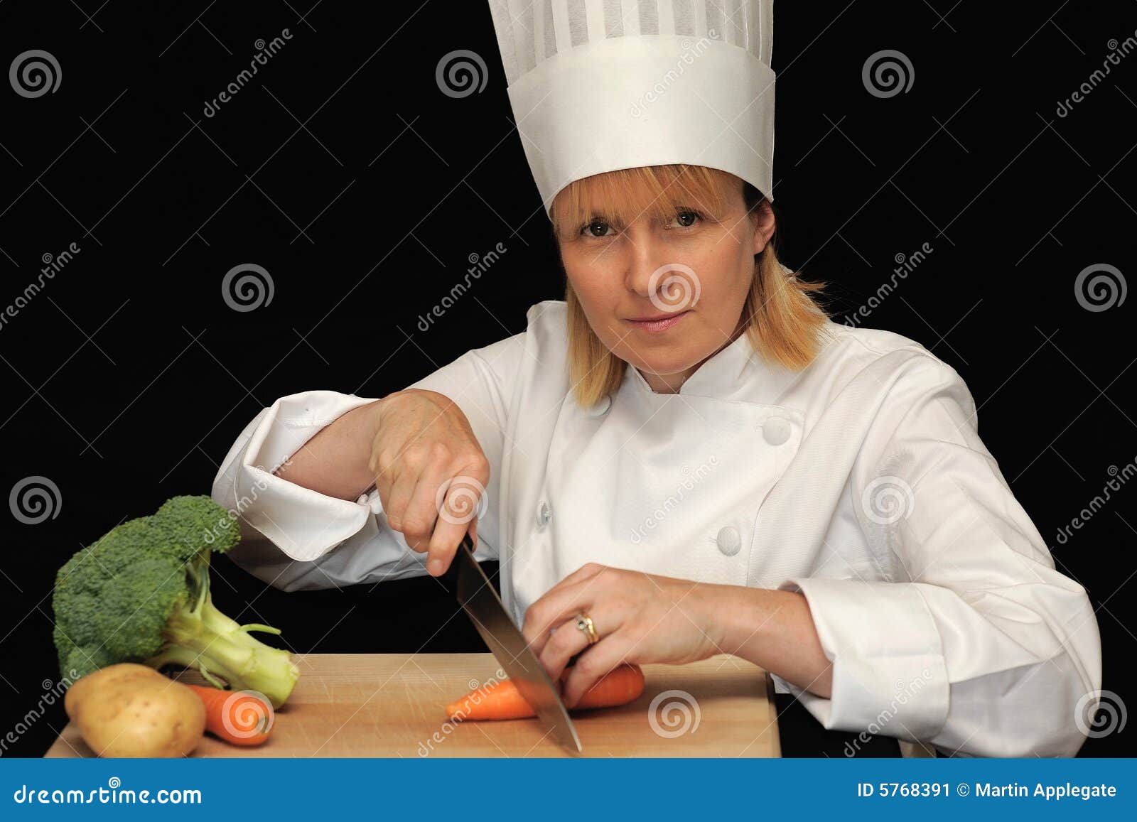 Female chef stock image. Image of preparing, cuts, veggies - 5768391