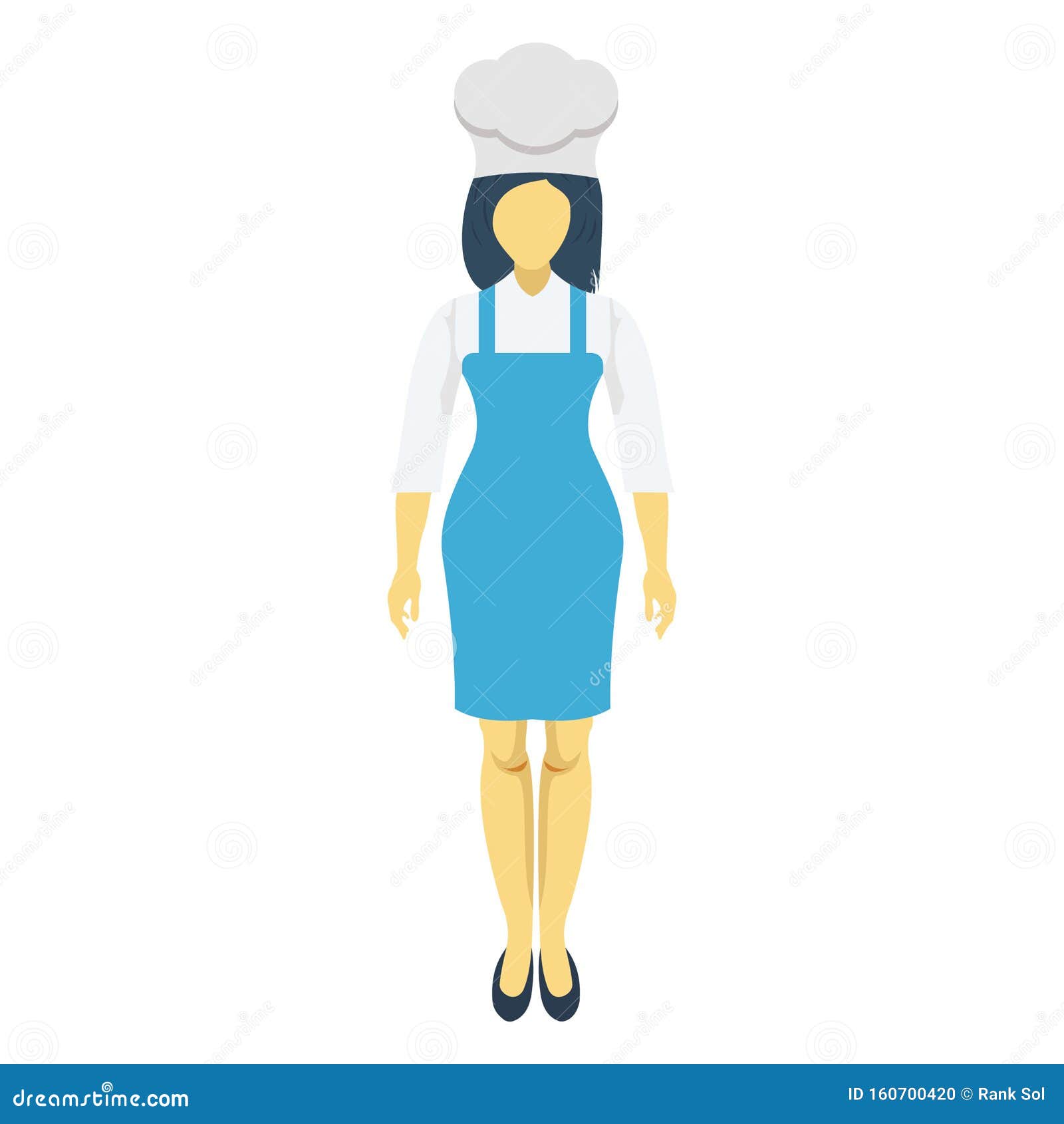 Female Chef Color Vector Illustration Icons Which Can Easily Modified ...