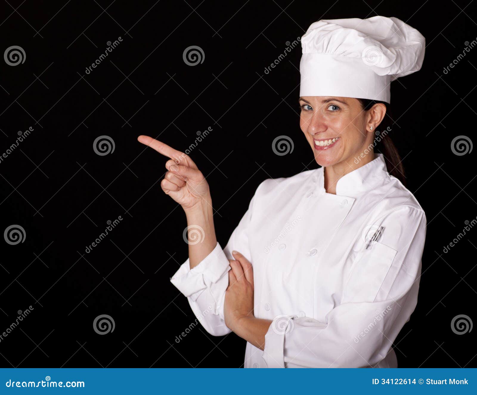 Female Chef stock photo. Image of copyspace, cook, cheerful - 34122614
