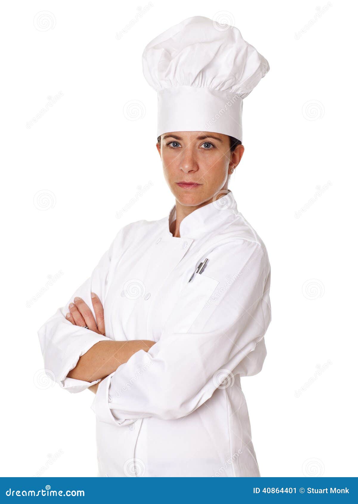 Female Chef stock image. Image of isolated, face, attractive - 40864401