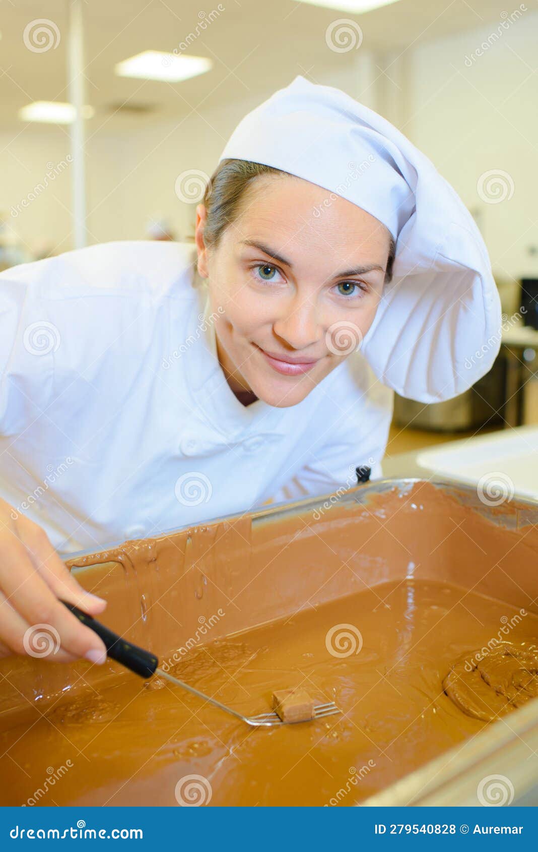 Female chef making sweets stock photo. Image of sweets - 279540828