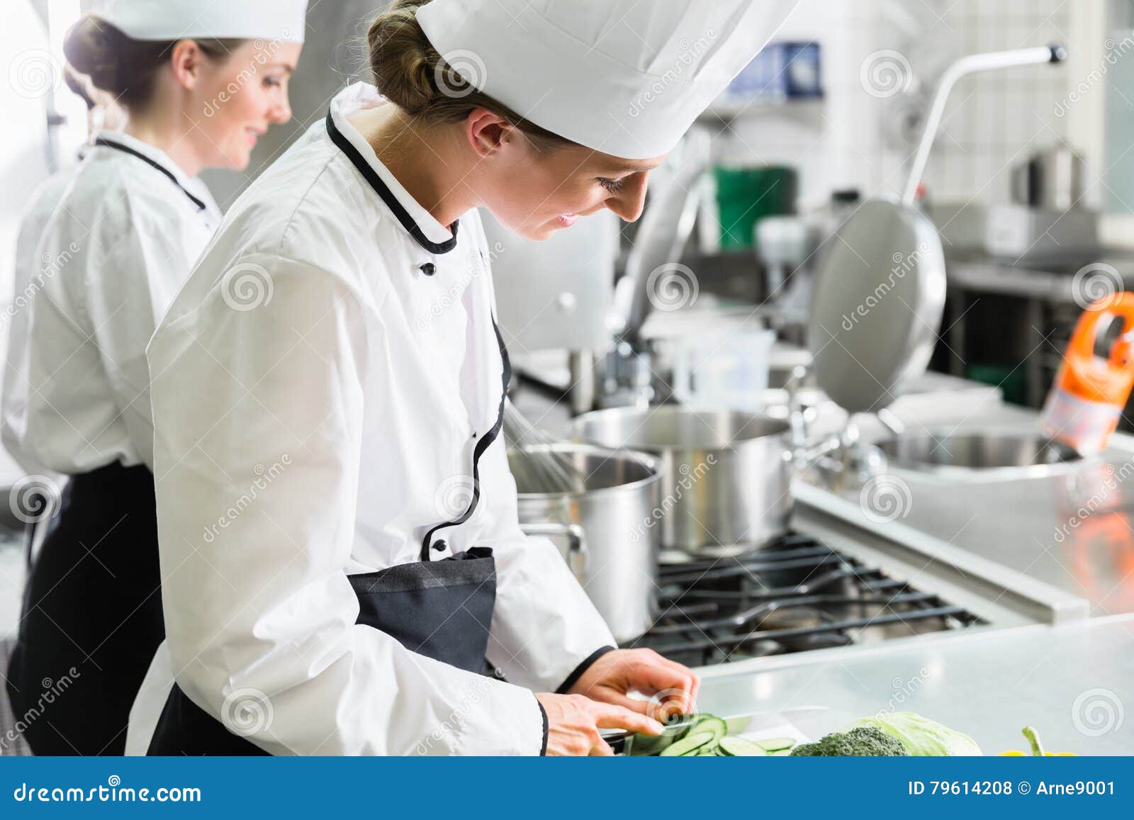 Female Chefs at Work in System Catering Stock Photo - Image of people ...