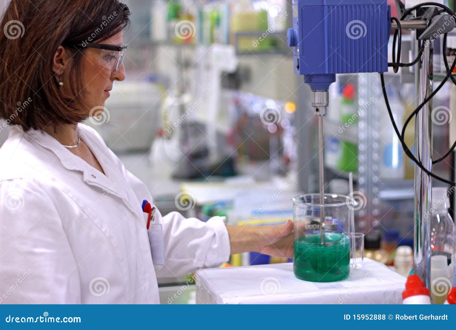 Female Chemical Engineer in Lab Stock Photo - Image of beaker, chemist ...