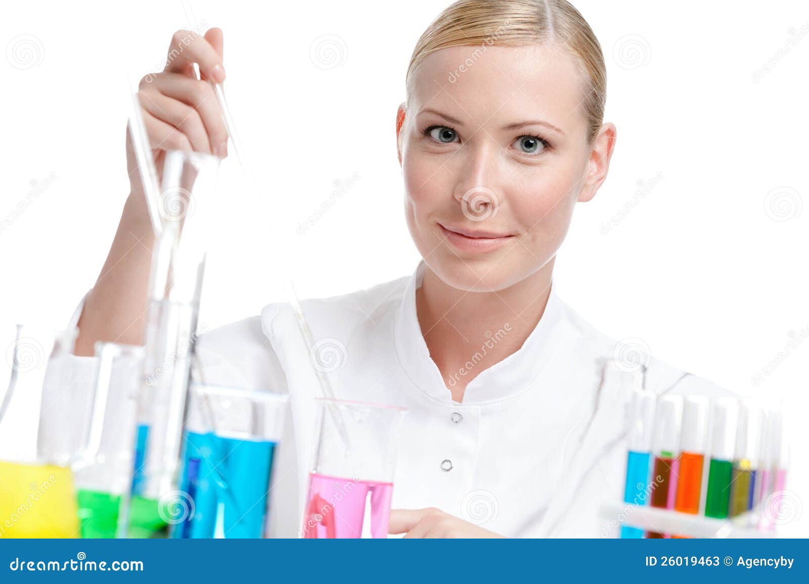 Female chemist stock image. Image of beautiful, analyze - 26019463