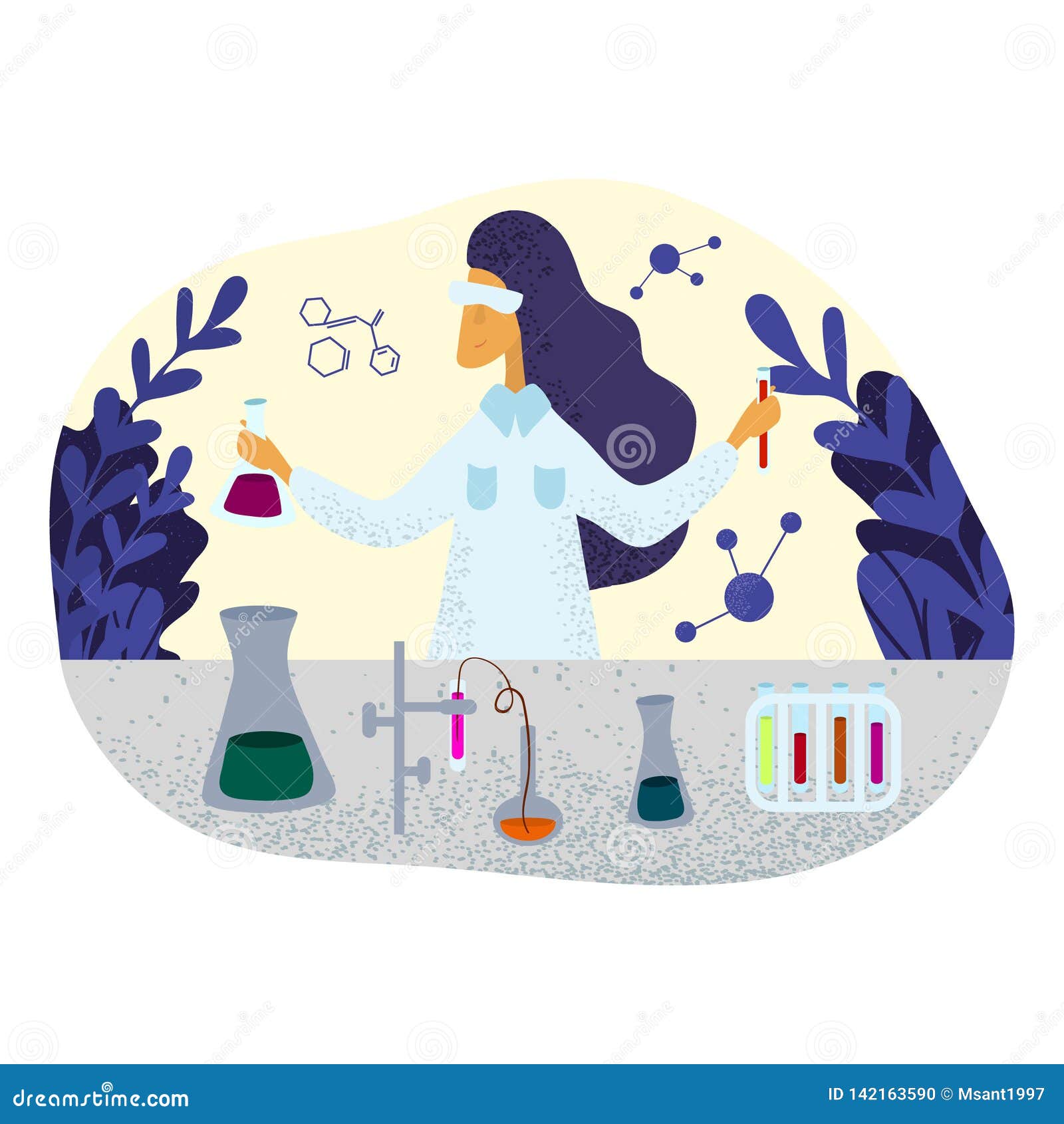 Female Chemist Scientist in Lab Coat Doing Research in Laboratory Stock ... Female Chemist Scientist in Lab Coat Doing Research in Laboratory Stock ...