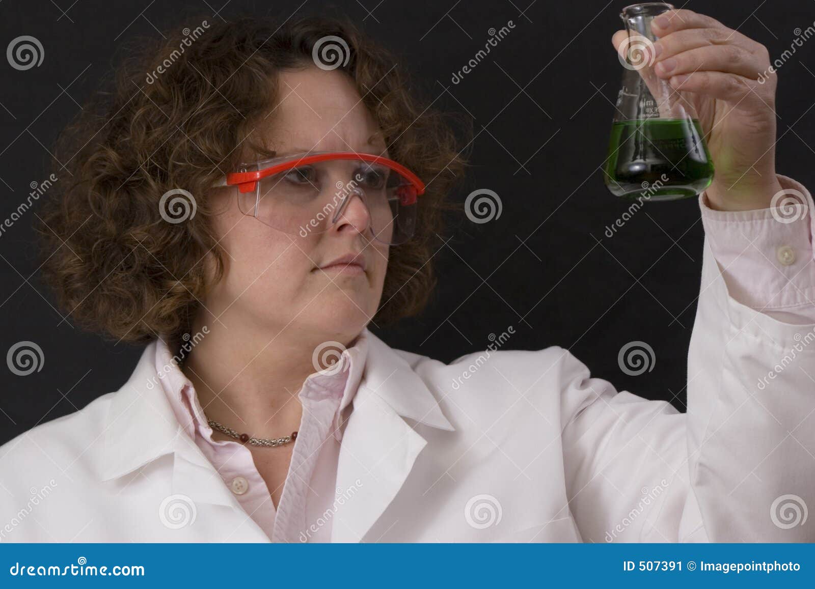 Female Chemist with a Solution Stock Image - Image of gloves, medicine ...