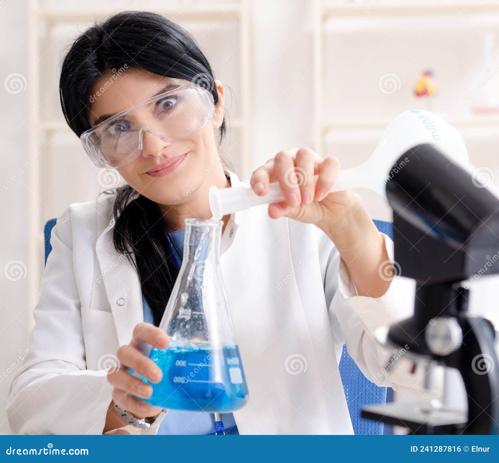 The Female Chemist Working at the Lab Stock Photo - Image of analysis ...