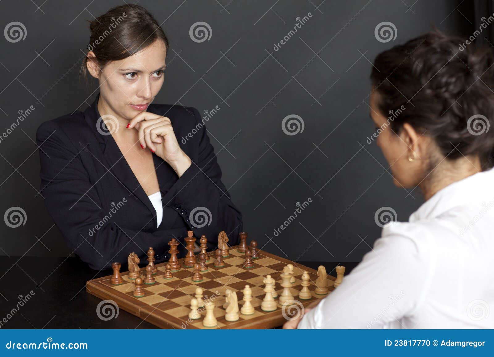 Female chess game stock photo. Image of black, strategy - 23817770