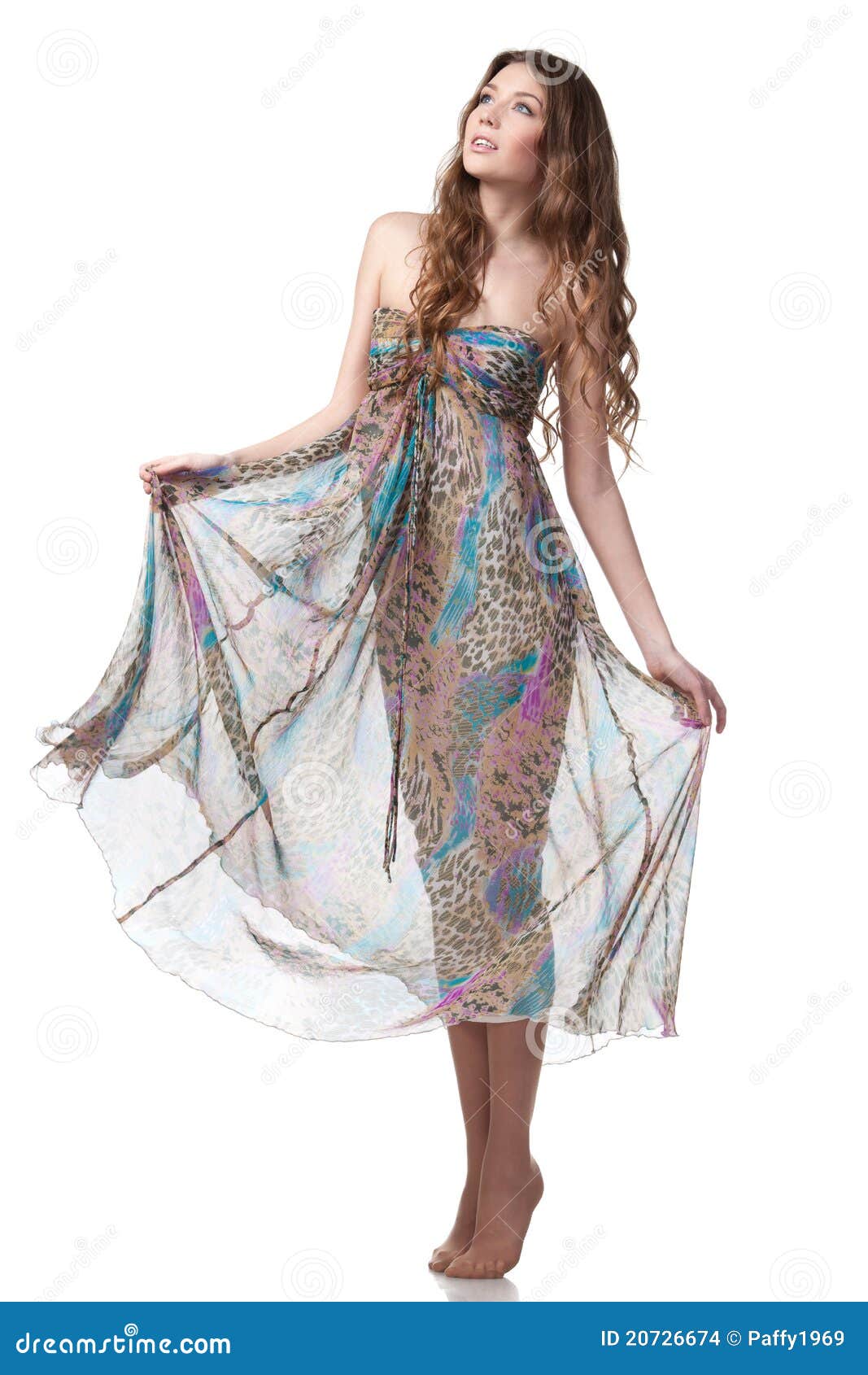Female in chiffon dress stock photo. Image of background - 20726674