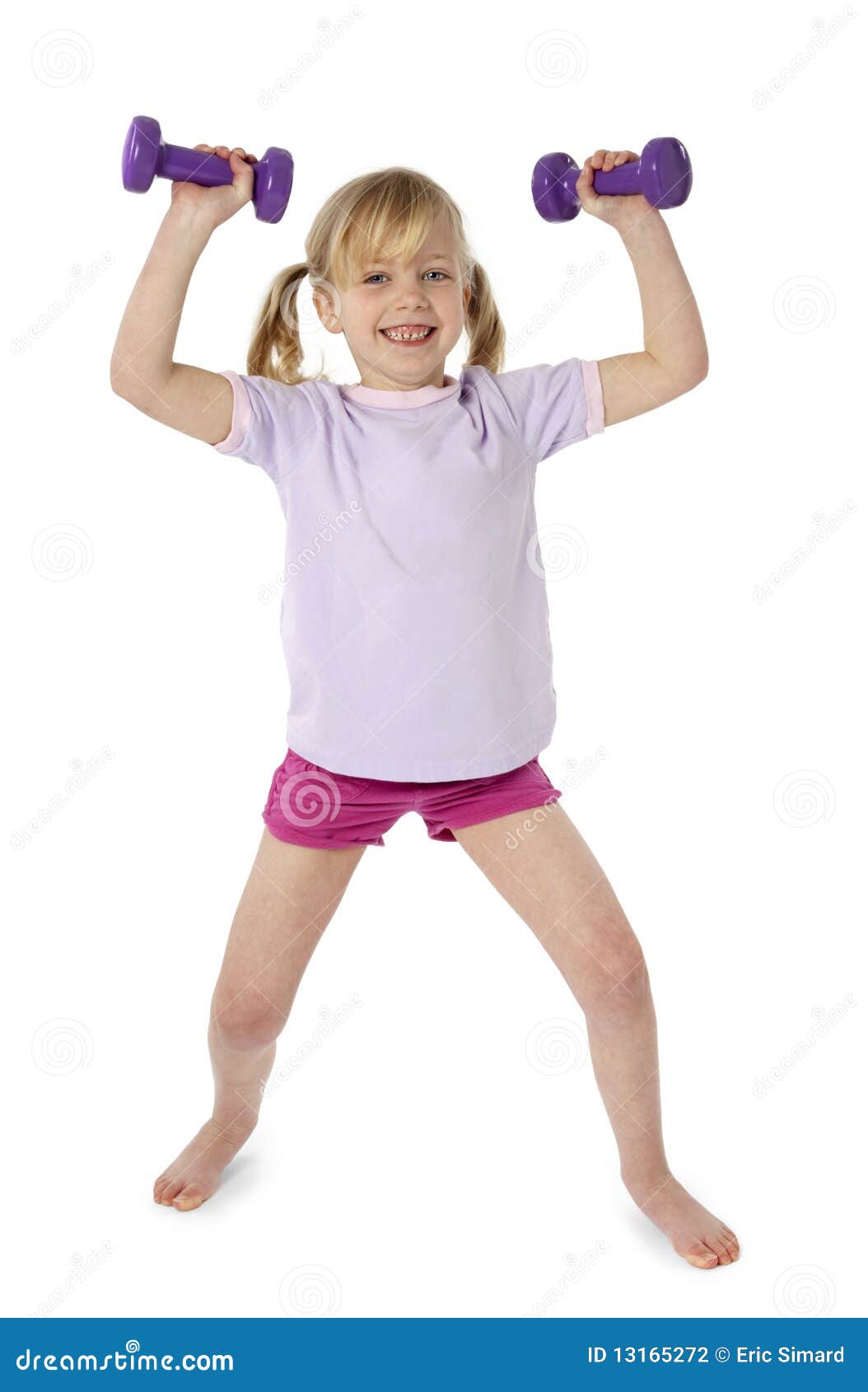 Female Child Exercising stock photo. Image of activity - 13165272