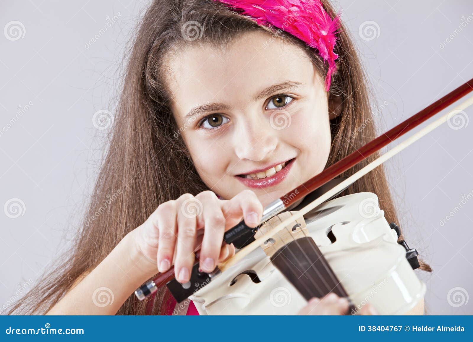 Female Child Playing the Violin Stock Image - Image of childhood ...