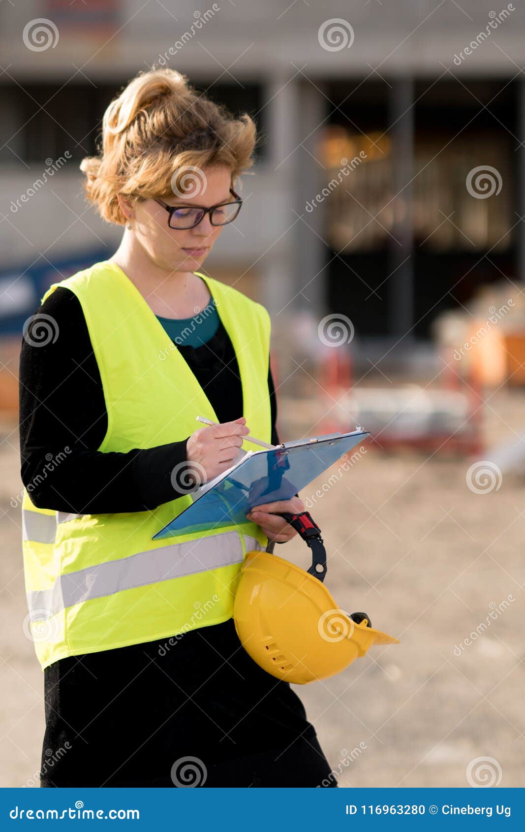 Female Civil Engineer at Work Stock Photo - Image of engineering ...