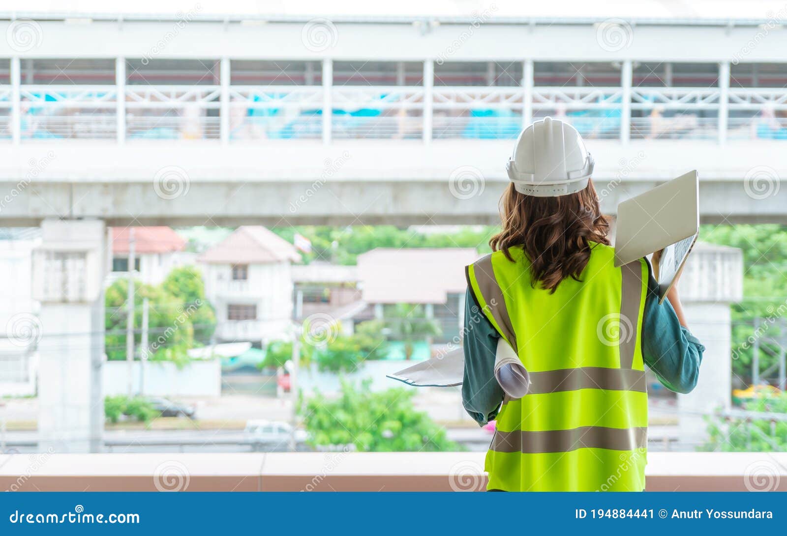 Female Civil Engineer Working on Tranportation Development in the ...