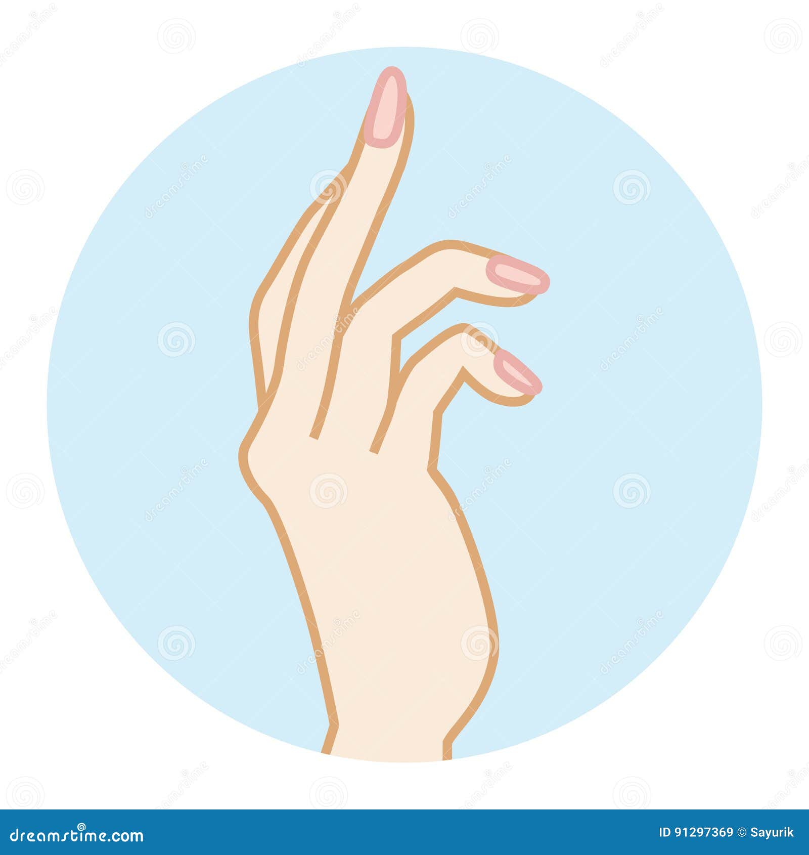 Female Clean Hand -Side View Stock Vector - Illustration of normal ...