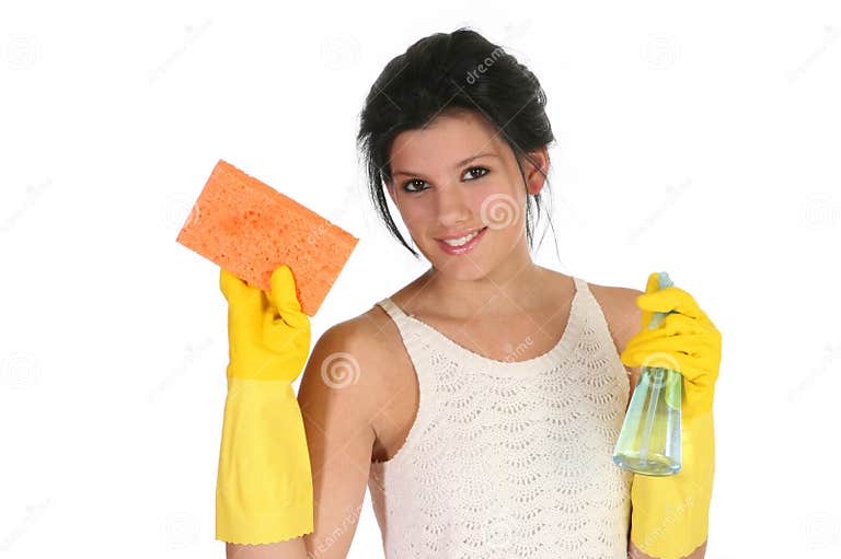 Female Cleaner, Cleaning stock image. Image of spray, female - 3411563
