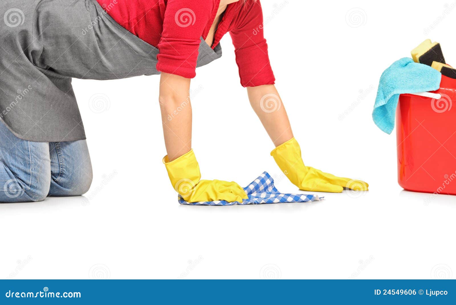 Female cleaner wiping down stock photo. Image of occupation - 24549606