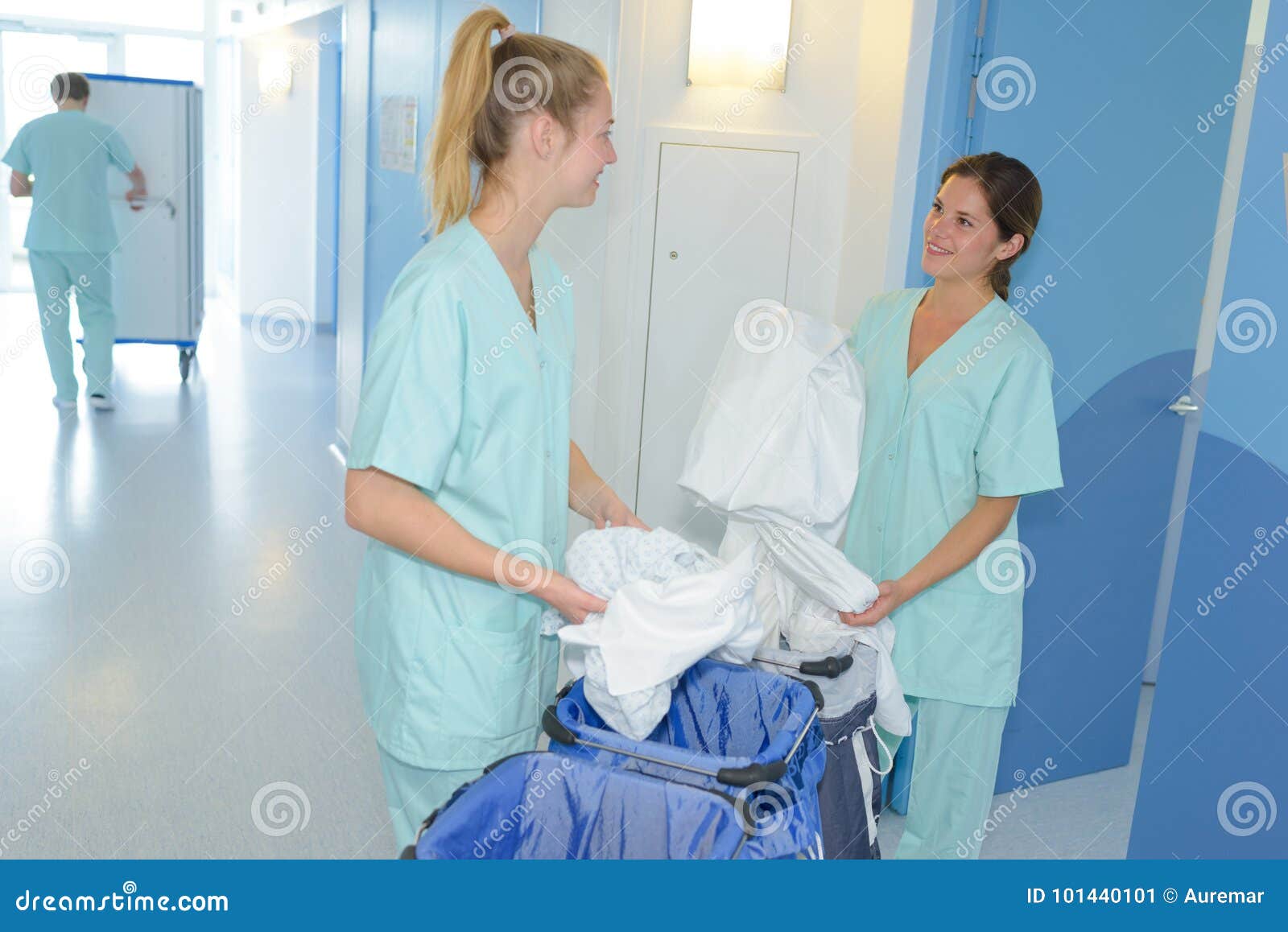 2 Female Cleaners at Hospital Stock Image - Image of travel, person ...