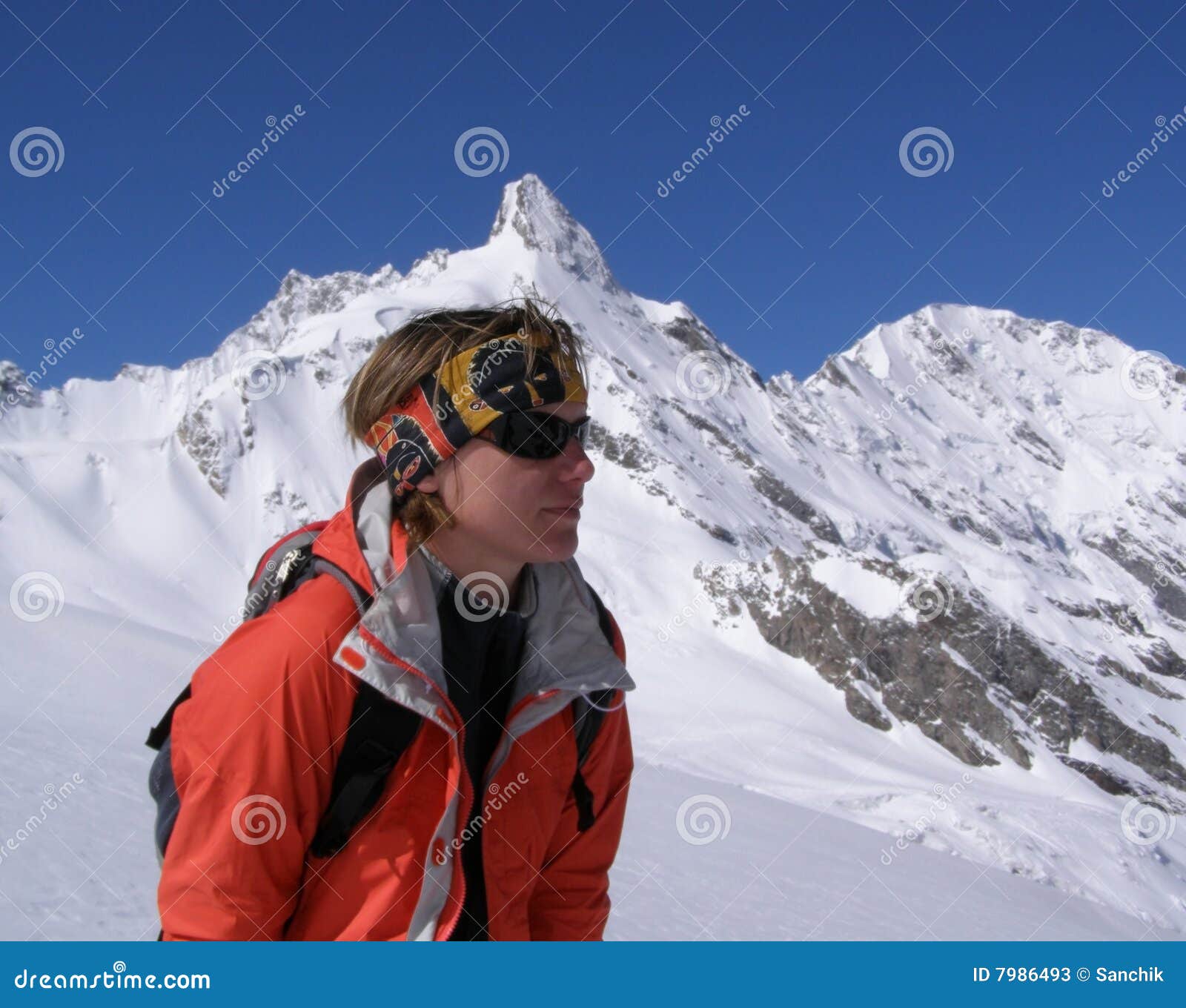 Female climber portrait stock image. Image of white, ascent - 7986493