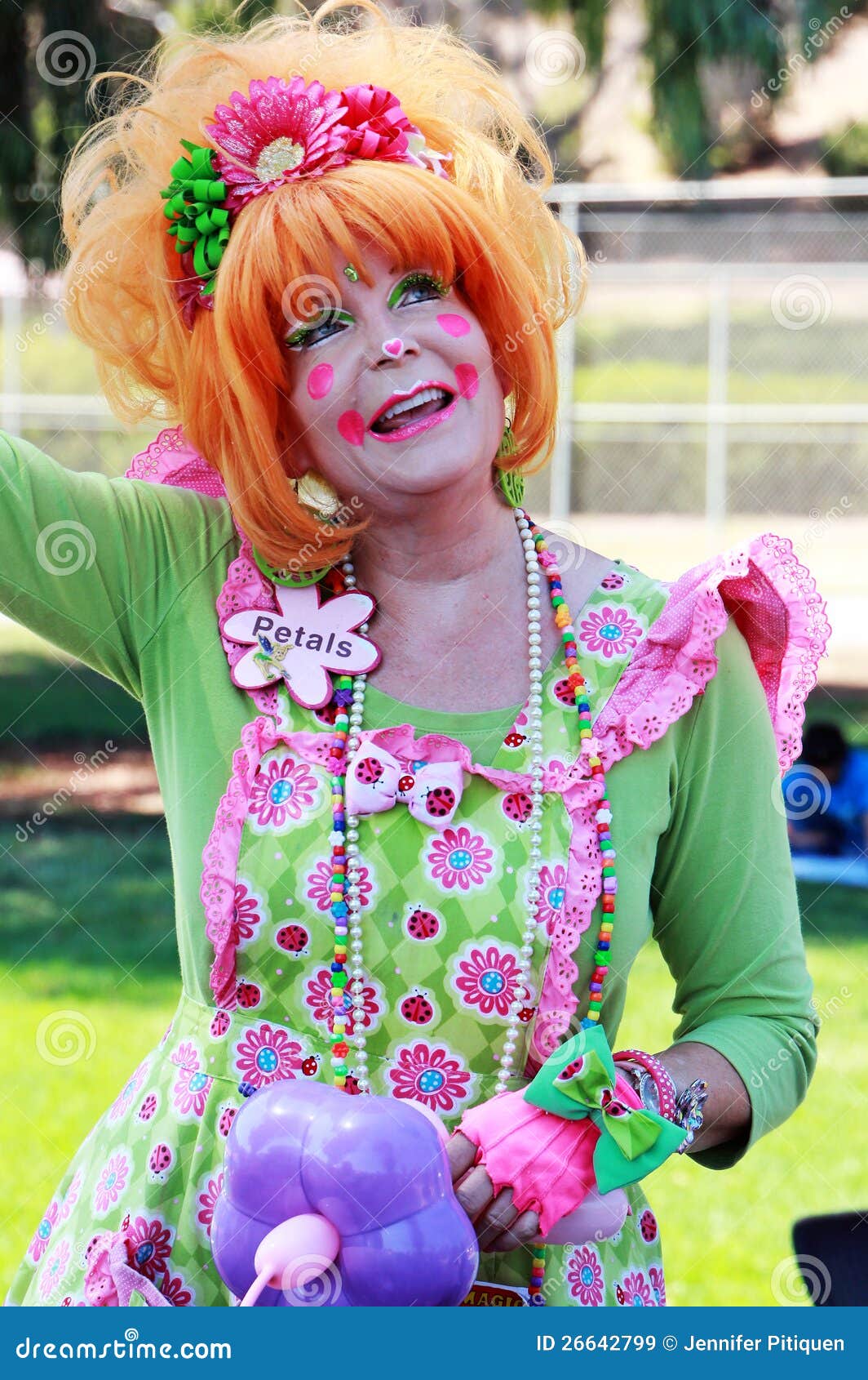 Female Clown editorial stock image. Image of orange, mime - 26642799