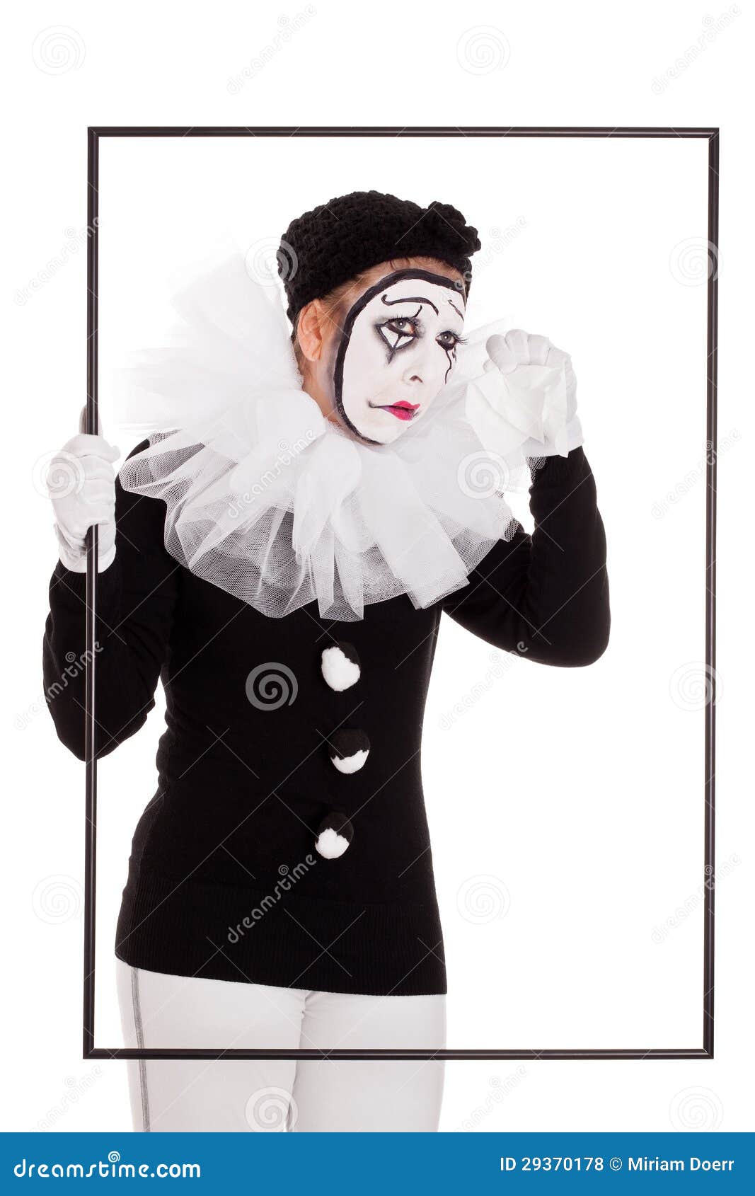 Female Clown In A Frame Is Crying Royalty-Free Stock Image ...