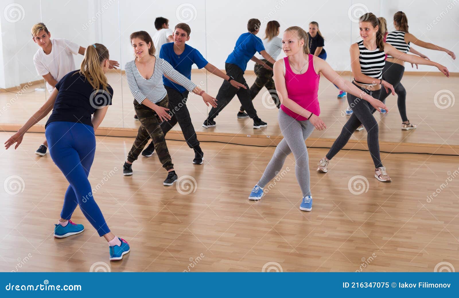 Coach Holds Group Dance Training Stock Image - Image of healthy ...