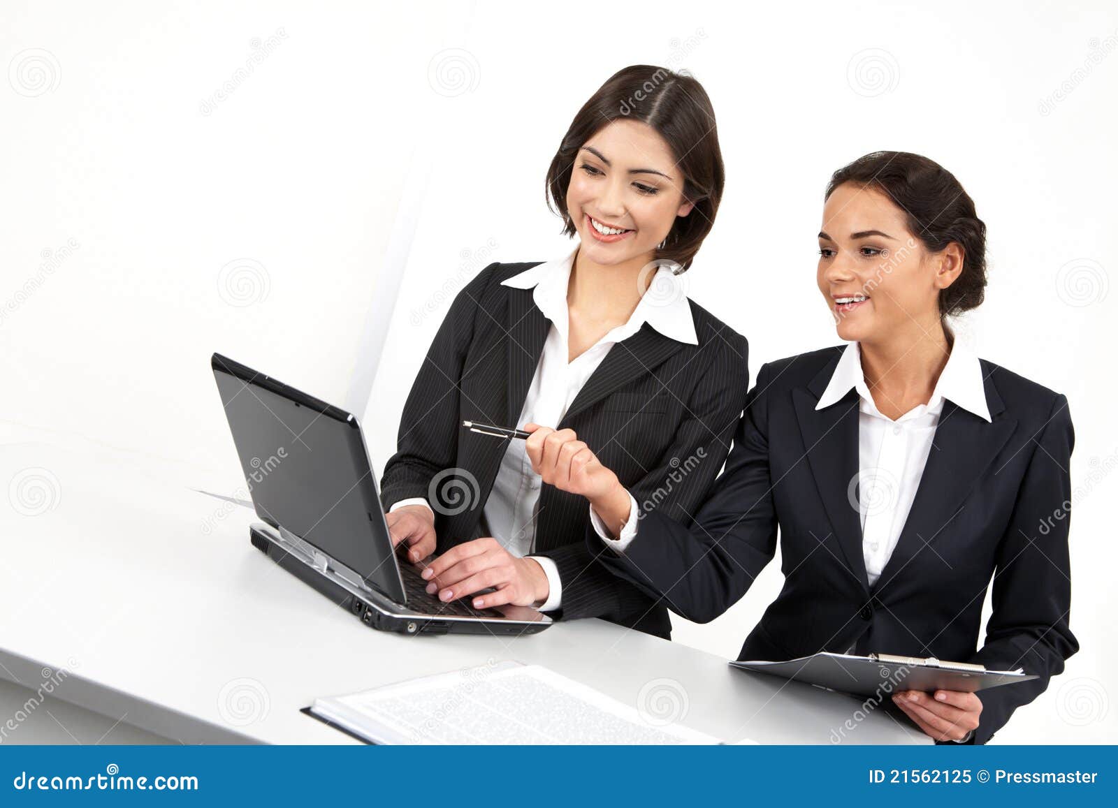 Female colleagues stock image. Image of explaining, secretary - 21562125