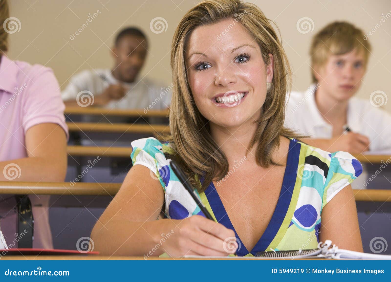 Female College Student in a University Lecture Stock Image - Image of ...