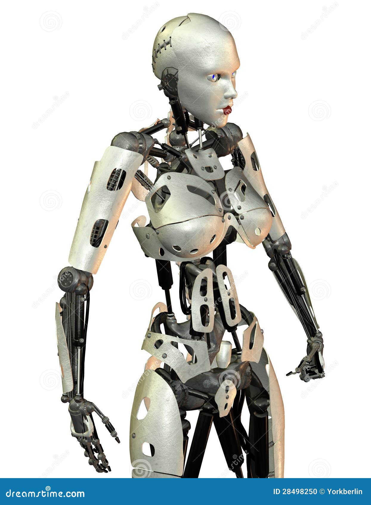 Female combat android stock illustration. Illustration of mechanical ...