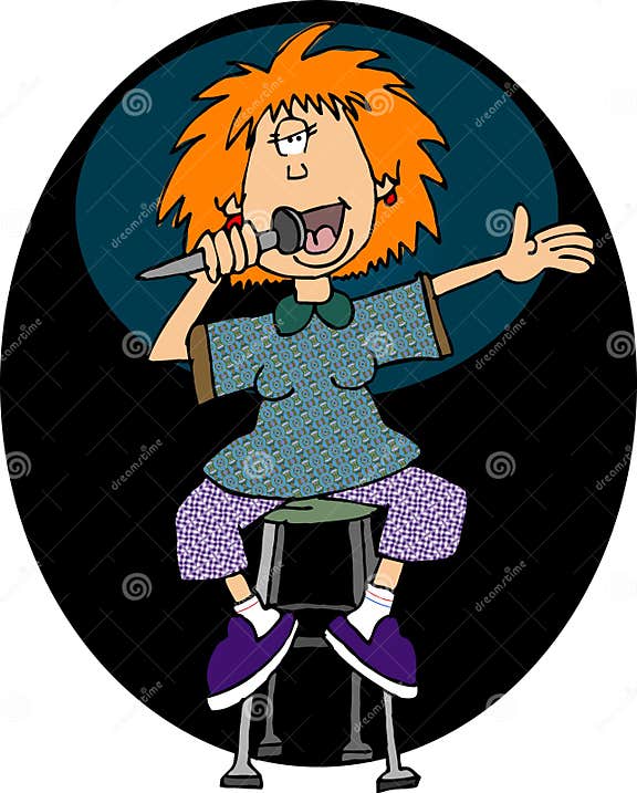 Female Comedienne stock illustration. Illustration of women - 39804