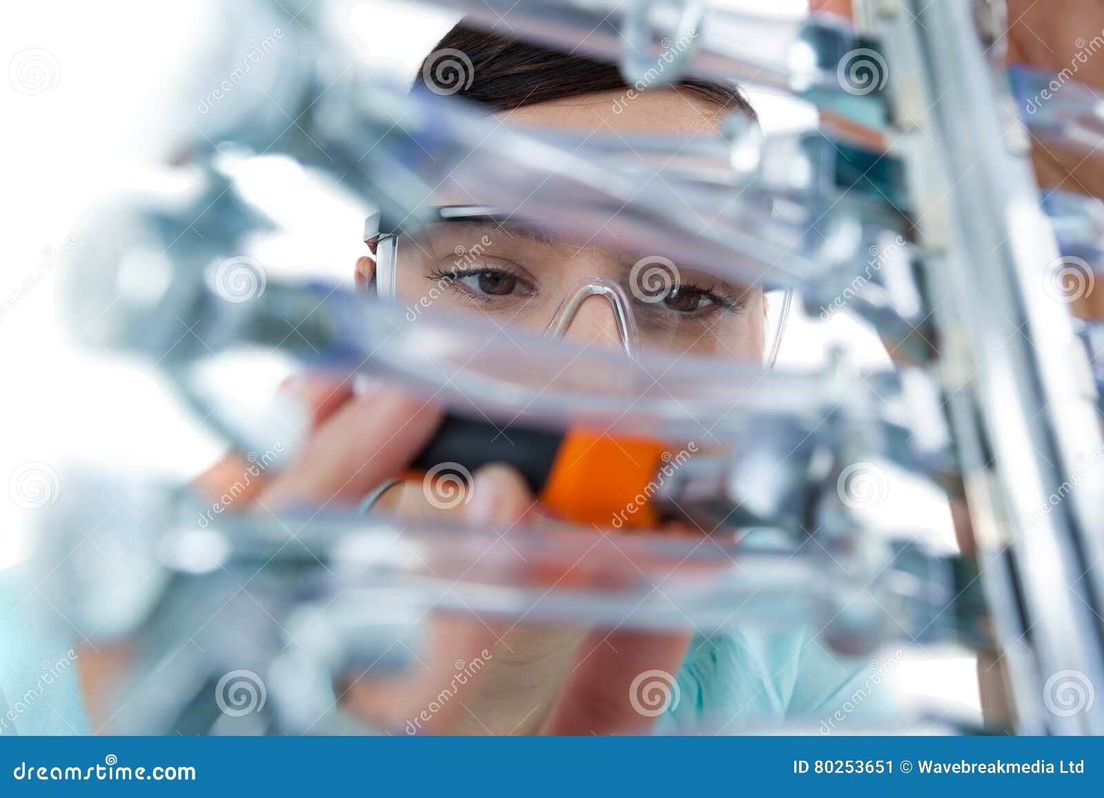 Female Computer Engineer Repairing Computer Motherboard Stock Image ...