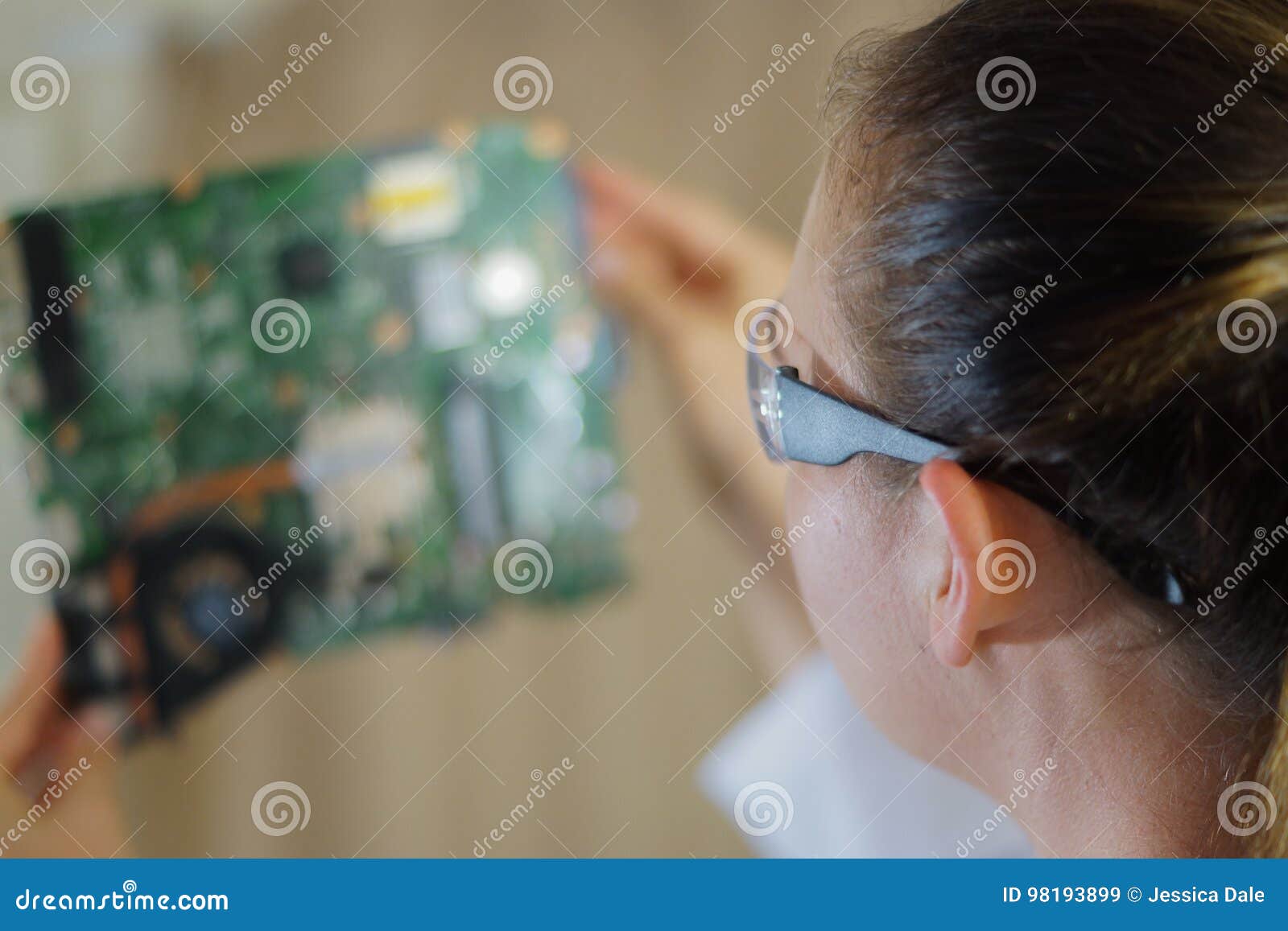 A Female Computer Engineer at Work Stock Image - Image of diversity ...