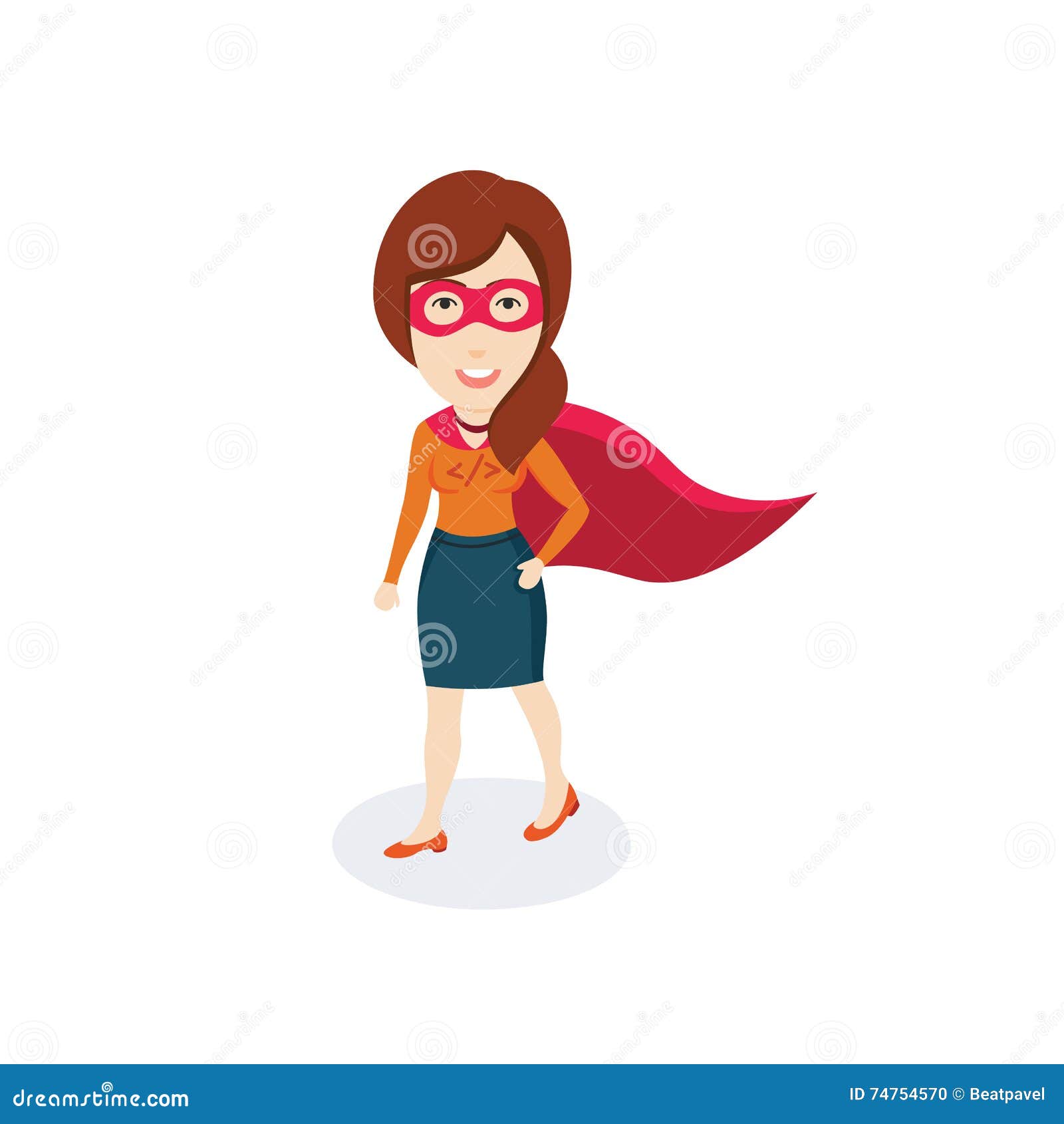 Female Computer Specialist stock illustration. Illustration of hipster ...