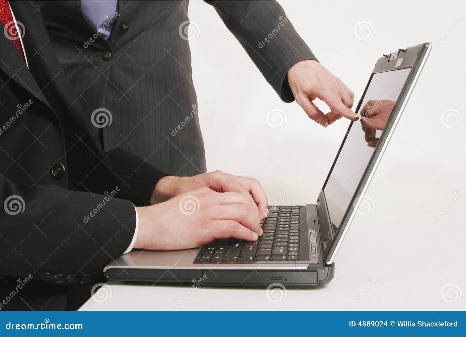 Female computer teaching stock photo. Image of office - 4889024