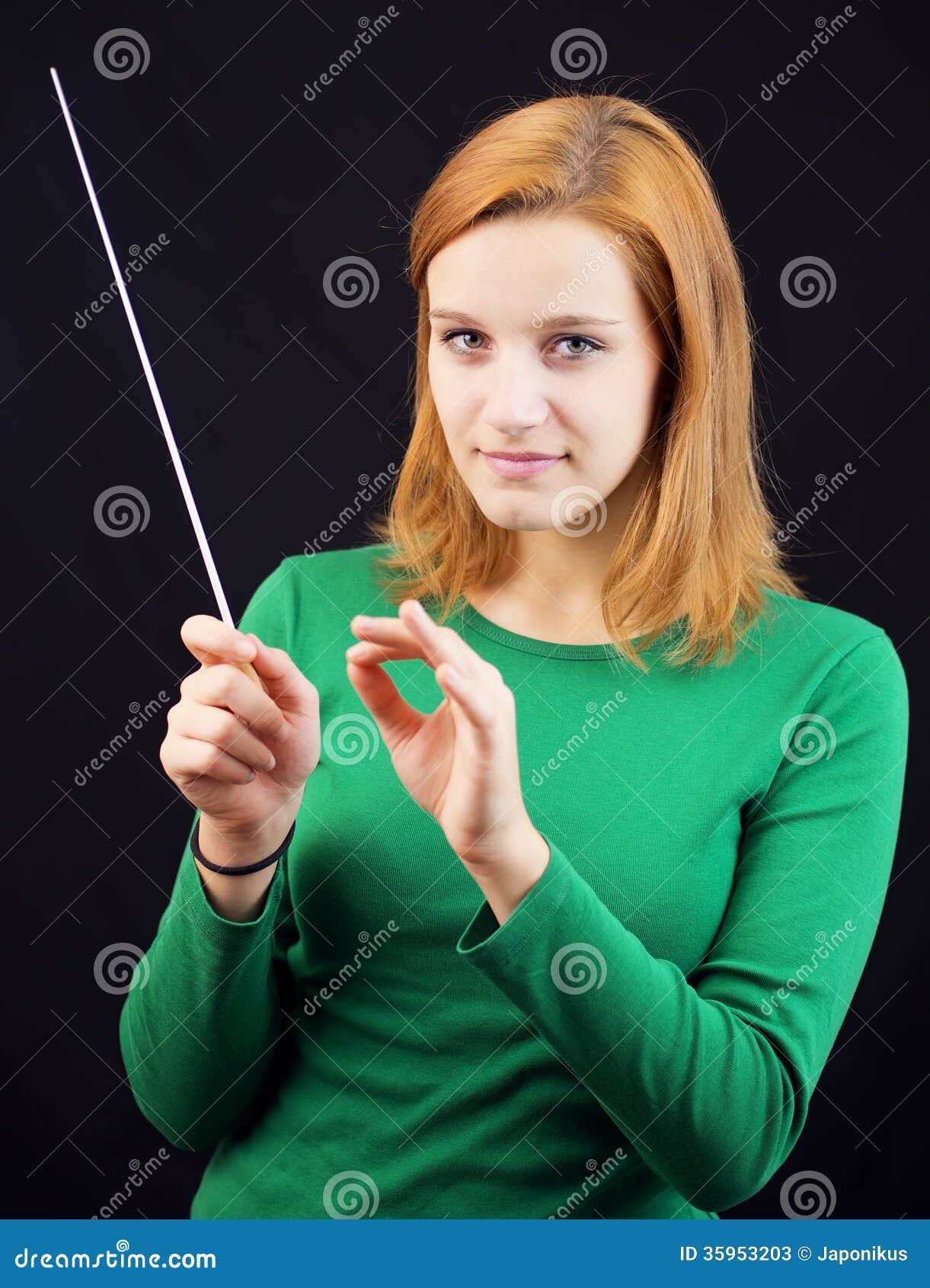 Female conductor stock image. Image of musician, bright - 35953203