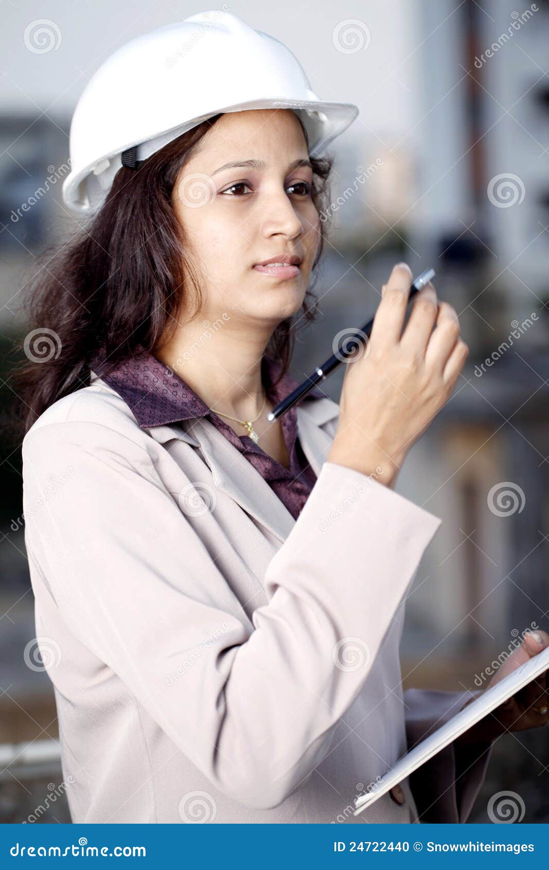 Female Construction Engineer Stock Photo - Image of hard, architect ...