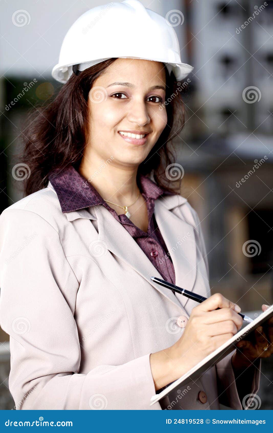 Female Construction Engineer Stock Photo - Image of engineer, industry ...