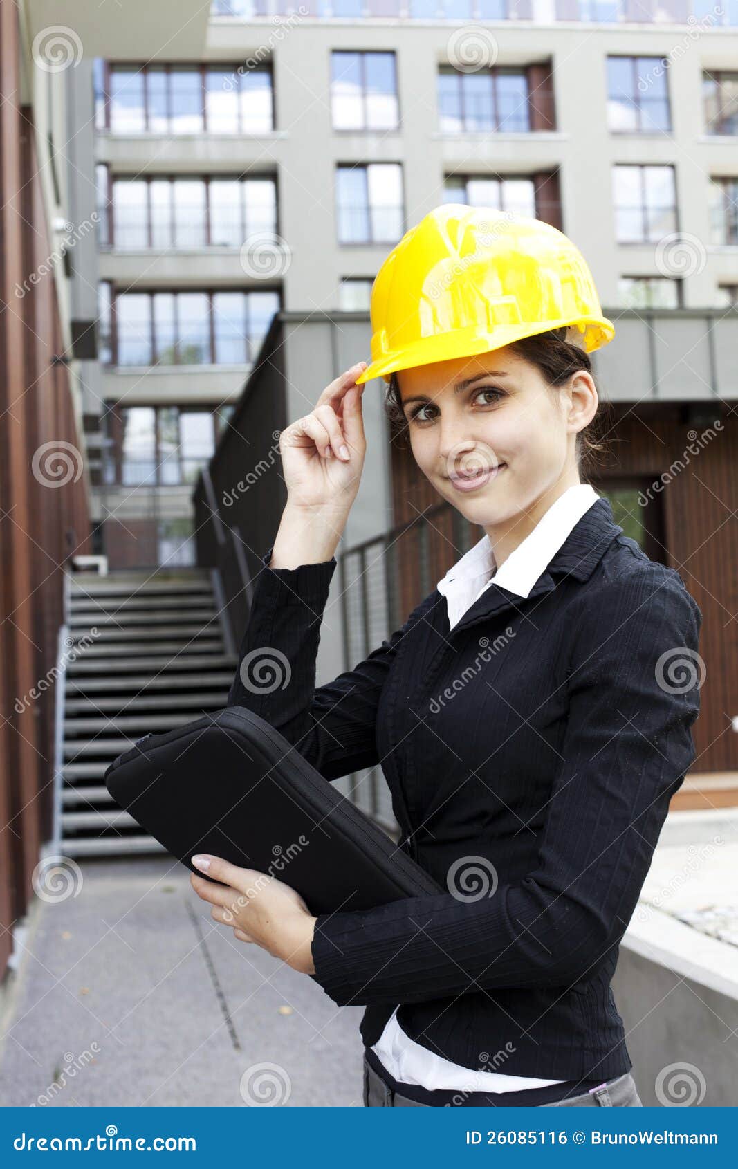 Female Construction Engineer Stock Photo - Image of person, portrait ...