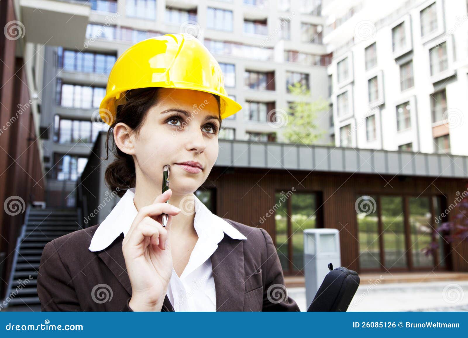 Female Construction Engineer Stock Photo - Image of helmet, builder ...