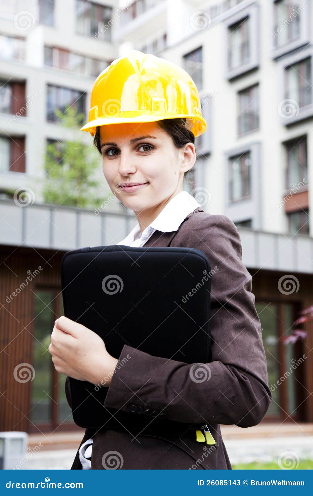 Female Construction Engineer Stock Image - Image of career, portrait ...
