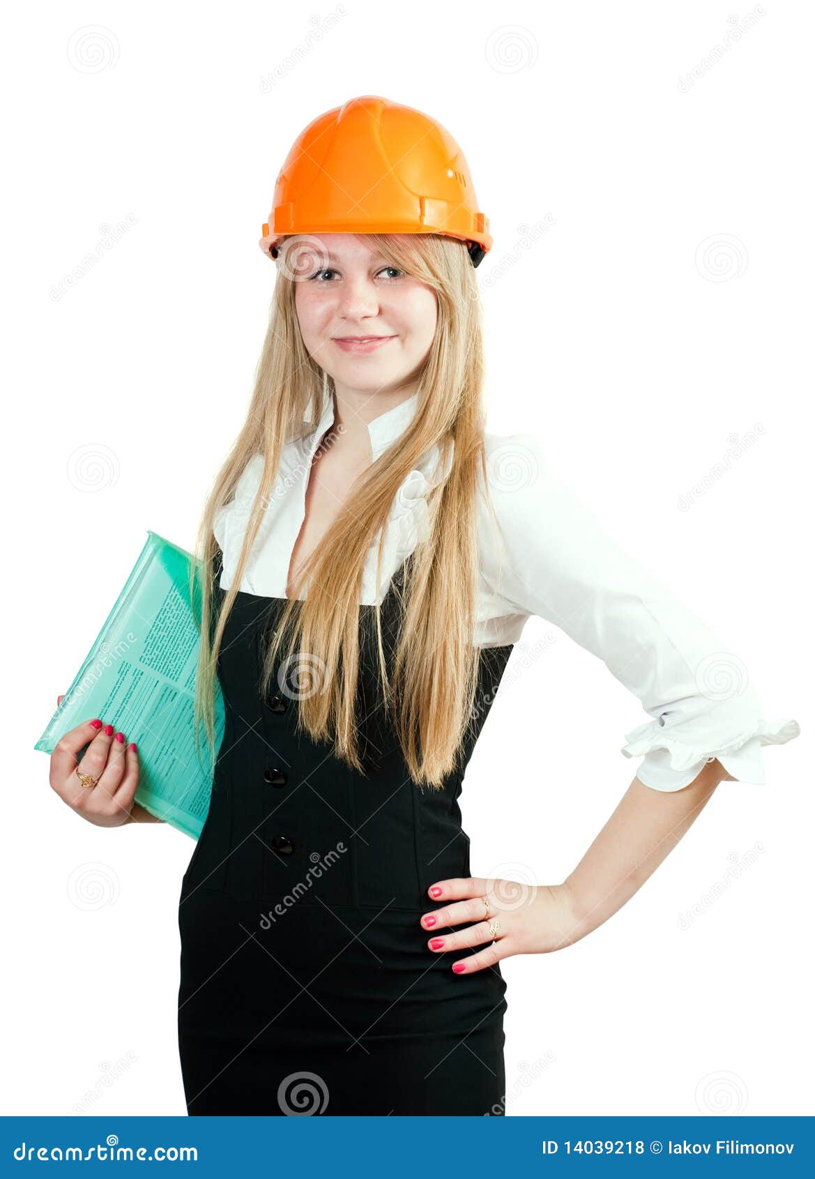 Female Construction Manager Stock Photo - Image of helmet, design: 14039218