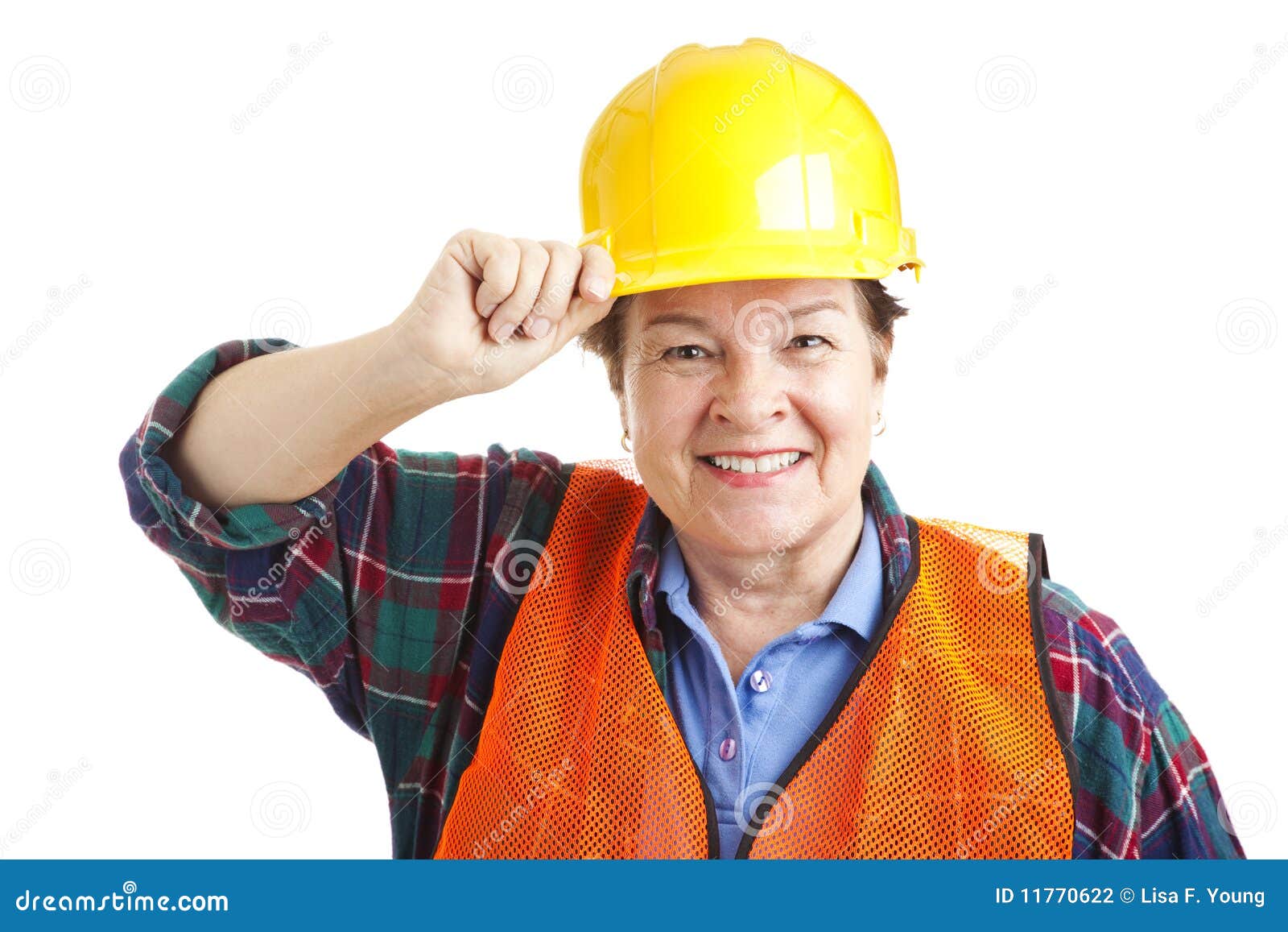 Female Construction Worker Closeup Stock Photo - Image of builder ...