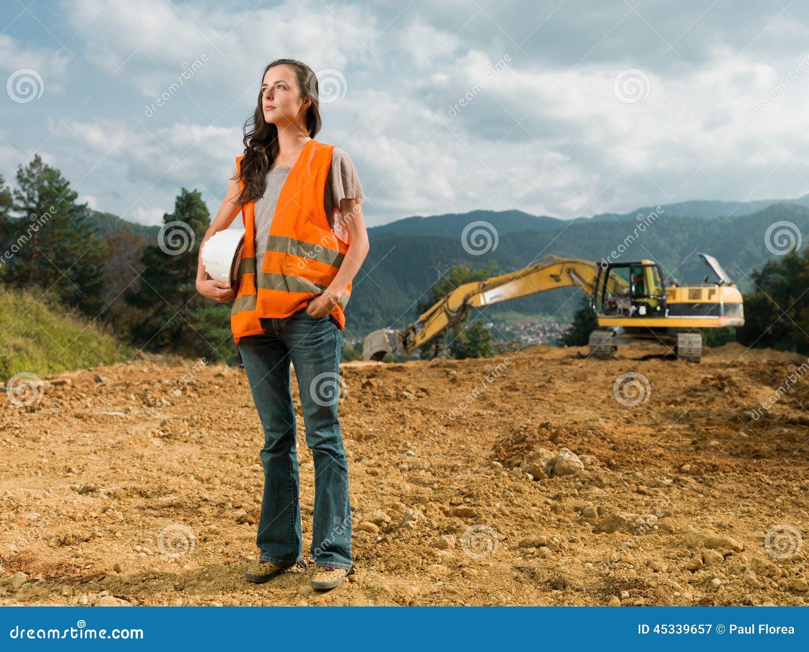 Female construction worker stock image. Image of profession - 45339657