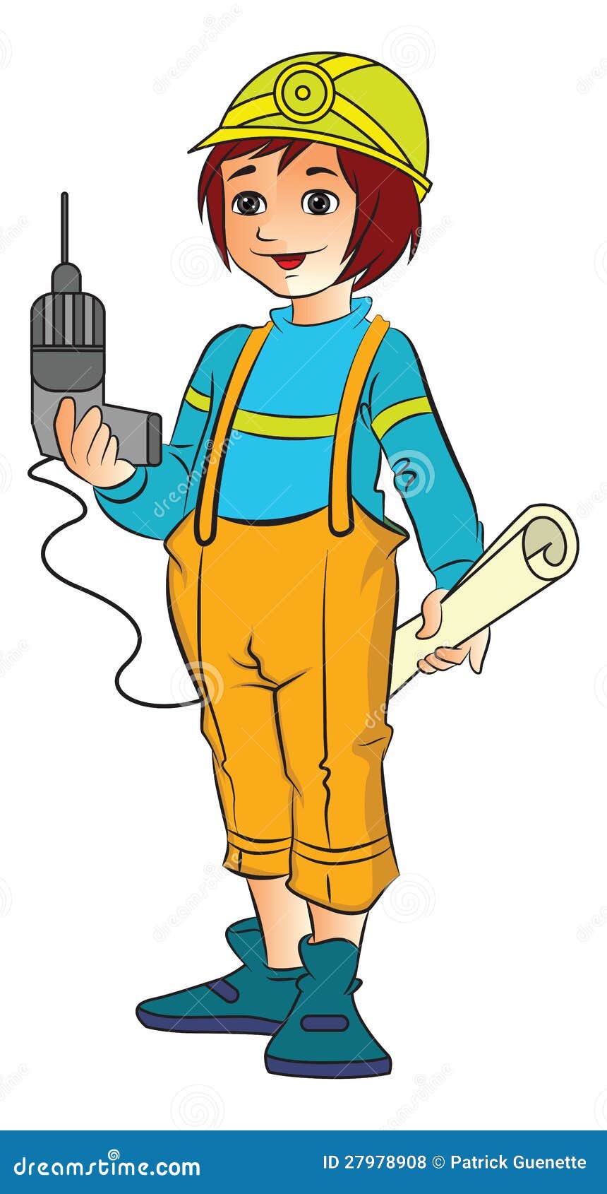 Female Construction Worker, Illustration Stock Illustration ...
