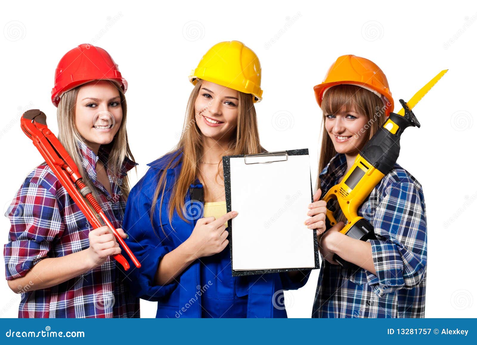 Female Construction Workers Stock Image | CartoonDealer.com #13281757