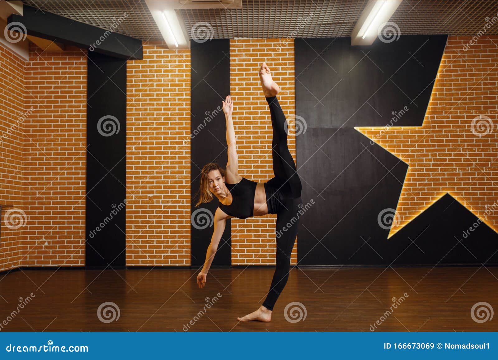 Contemporary Dance Performer, Jump in Motion Stock Image - Image of ...