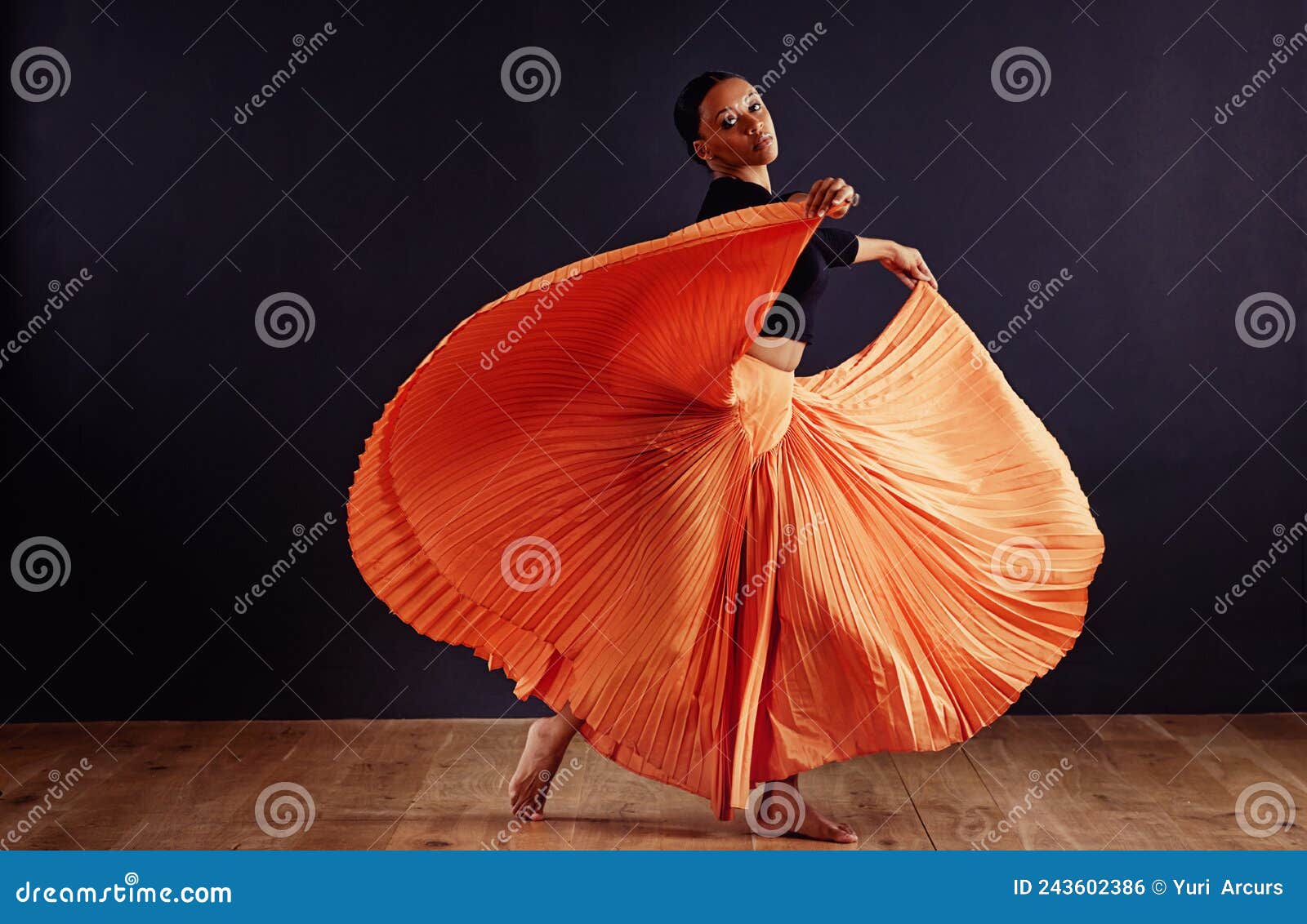 Exotic Expression. Female Contemporary Dancer in a Dramatic Pose ...