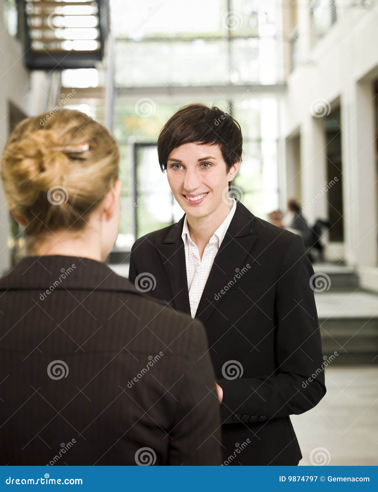 Female conversation stock image. Image of beautiful, building - 9874797